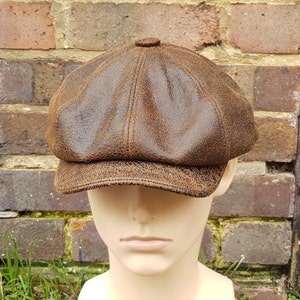 Customizable Newsboy Cap | Handcrafted Genuine Sheepskin Leather ...