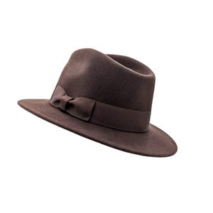 Personalized Crushable Wool Fedora: Indiana Jones Style 1940s Hat ...
