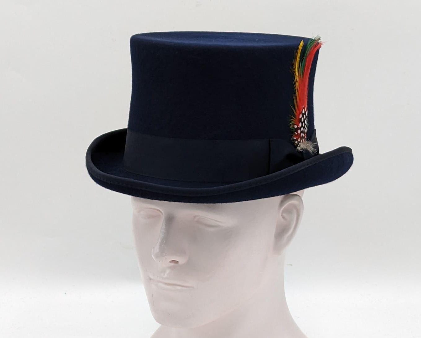 Wool Felt Top Hat: Handcrafted,victorian Top Hat Customisable With Branding Iron - Etsy