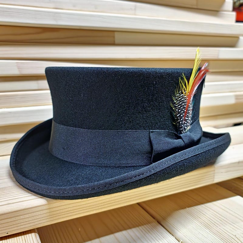 Felt Hat Women Feather - Etsy UK