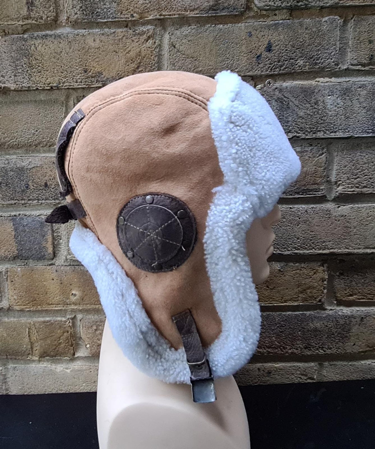 Pilot Hut Schaffell Leder Aviator Hut Trapper Pilot Motorrad | Etsy