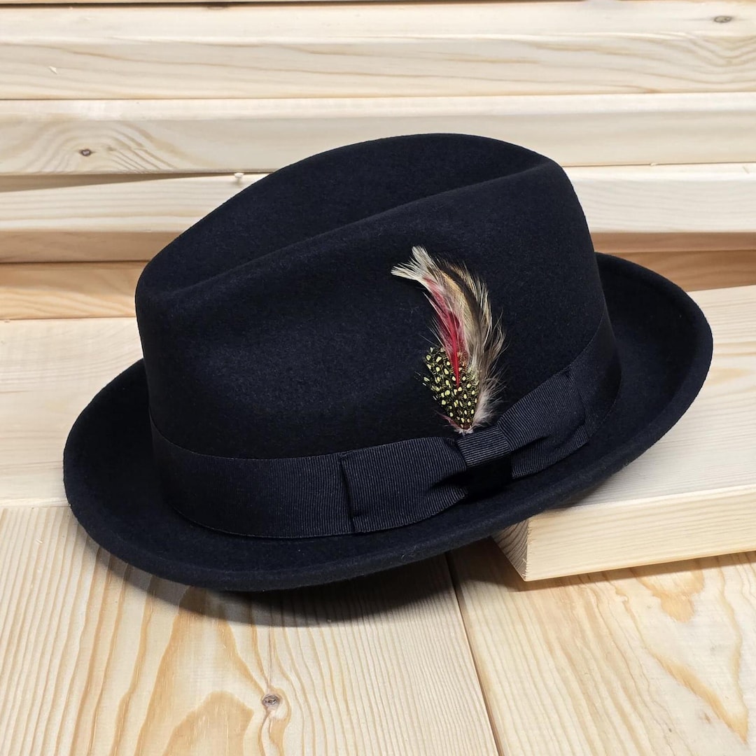 Crushable Wool Fedora Hat: Unisex Trilby With Branding Iron Option - Etsy