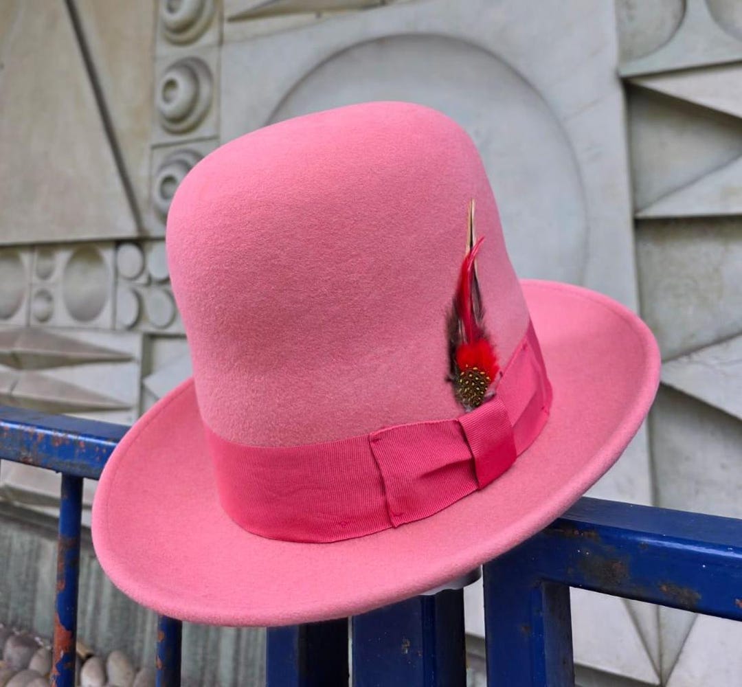 Oversized Tall Wool Bowler Hat: Erykah Badu Style, Custom Branding ...