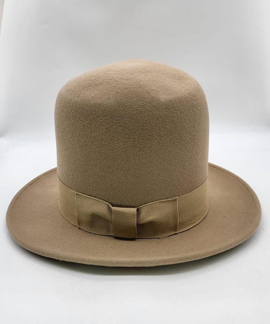 Oversized Tall Wool Bowler Hat: Personalized Branding Iron, 20cm Crown ...