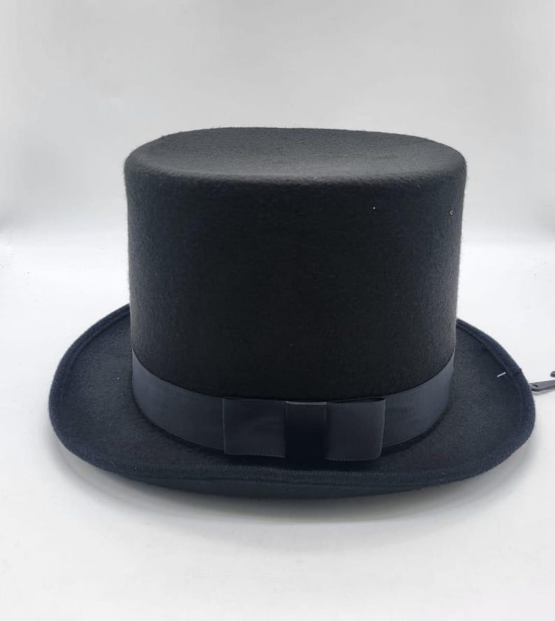 Personalized Black Top Hat: High Crown Steampunk Victorian Hat - Etsy