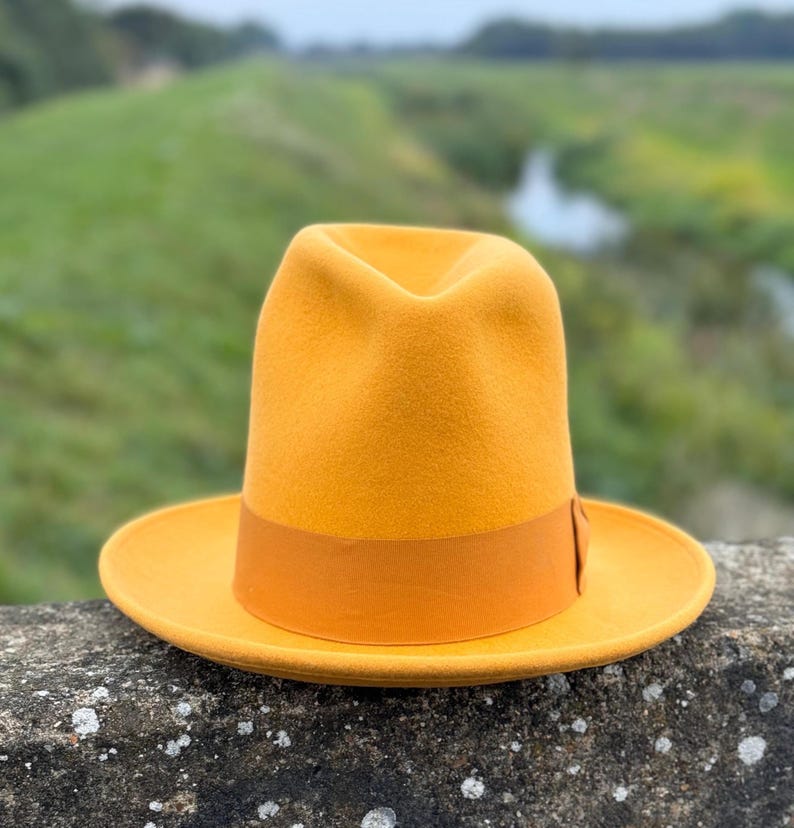 Oversized Tall Wool Bowler Hat: Erykah Badu Style, Handcrafted, 20cm ...