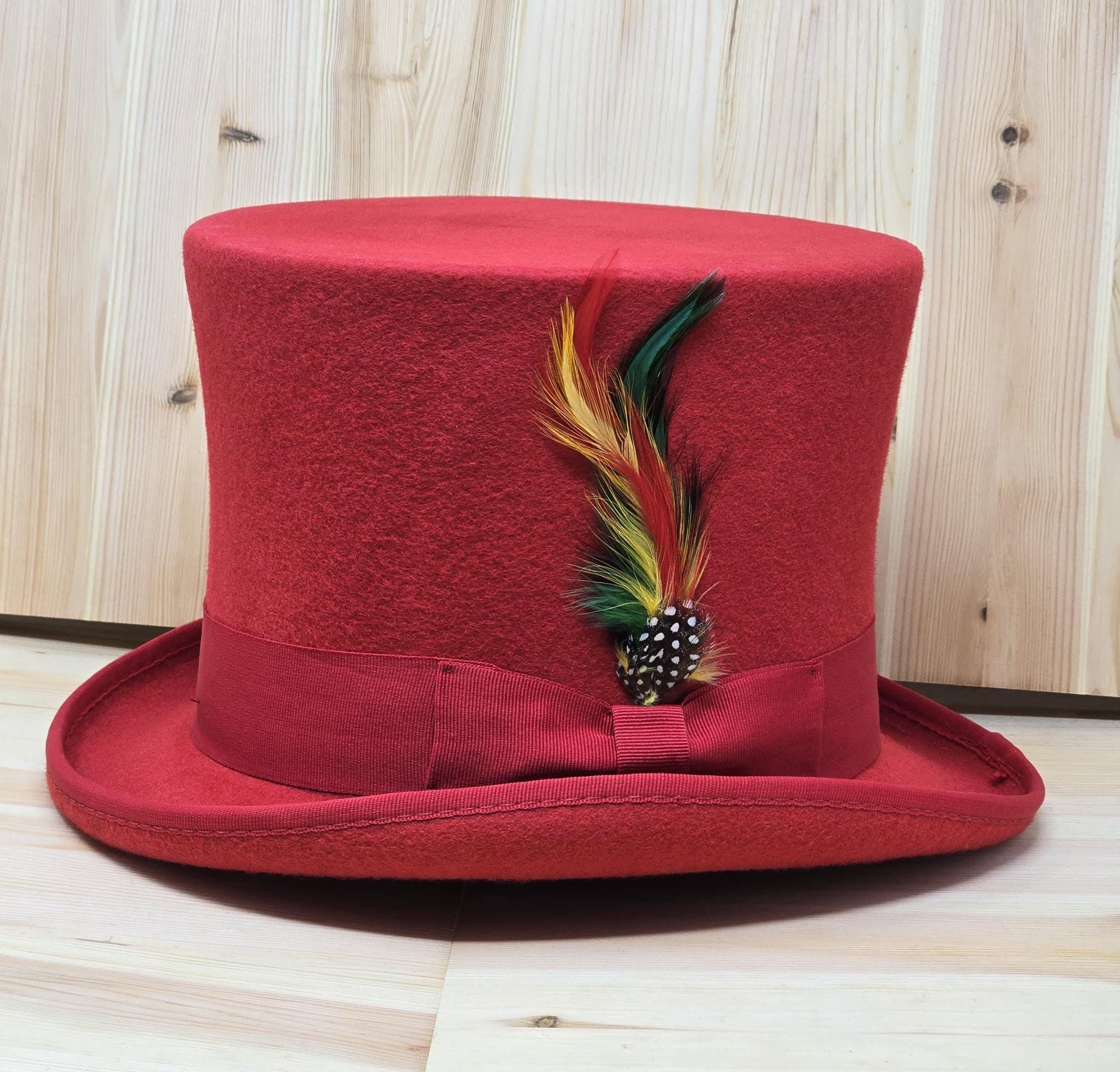 Majestic Wool Felt Top Hat: Victorian Style, 15cm Crown, Custom ...