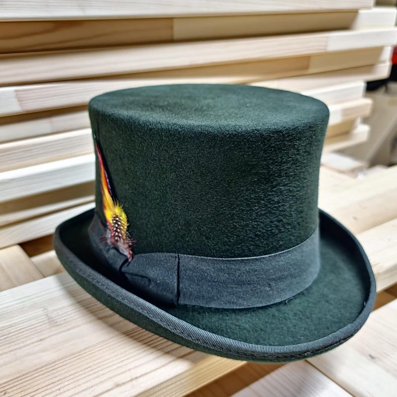 Green Top Hat Feather - Etsy