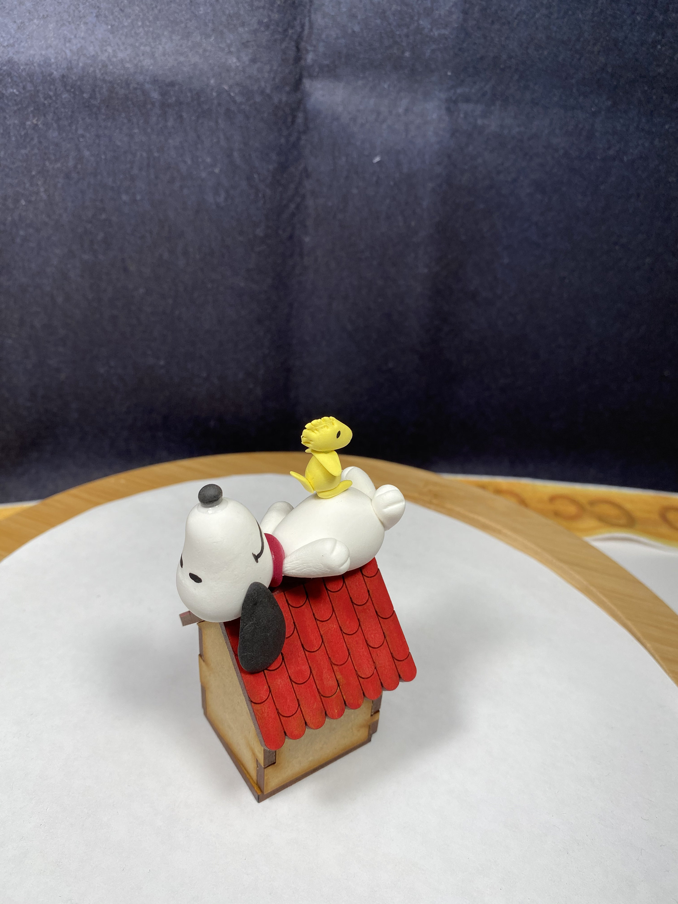 SNOOPY and WOODSTOCK on House Clay Snoopy and Woodstock on - Etsy