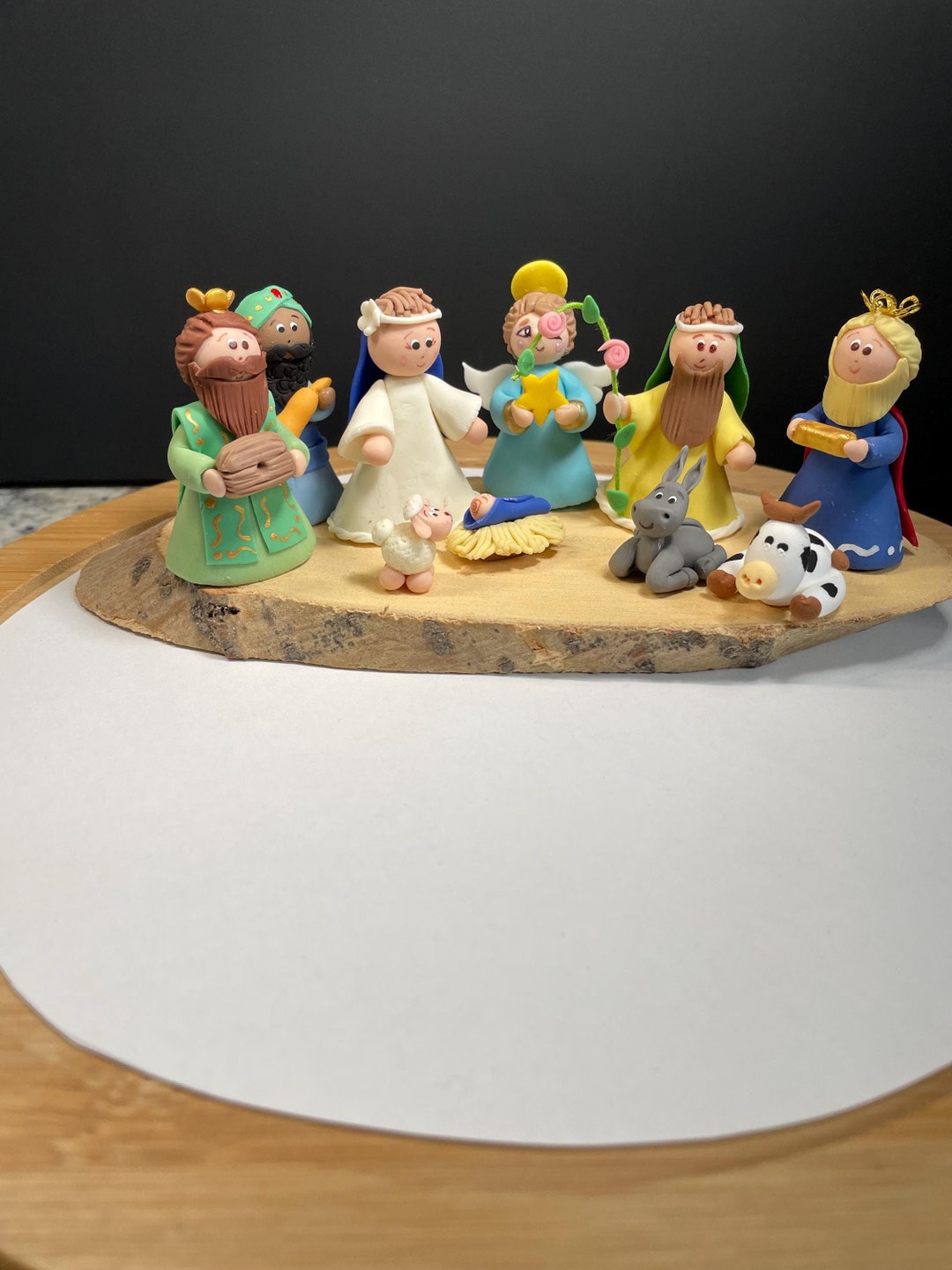 CLAY NATIVITY SET Handmade 10 Piece Nativity Set Cute Nativity Set ...