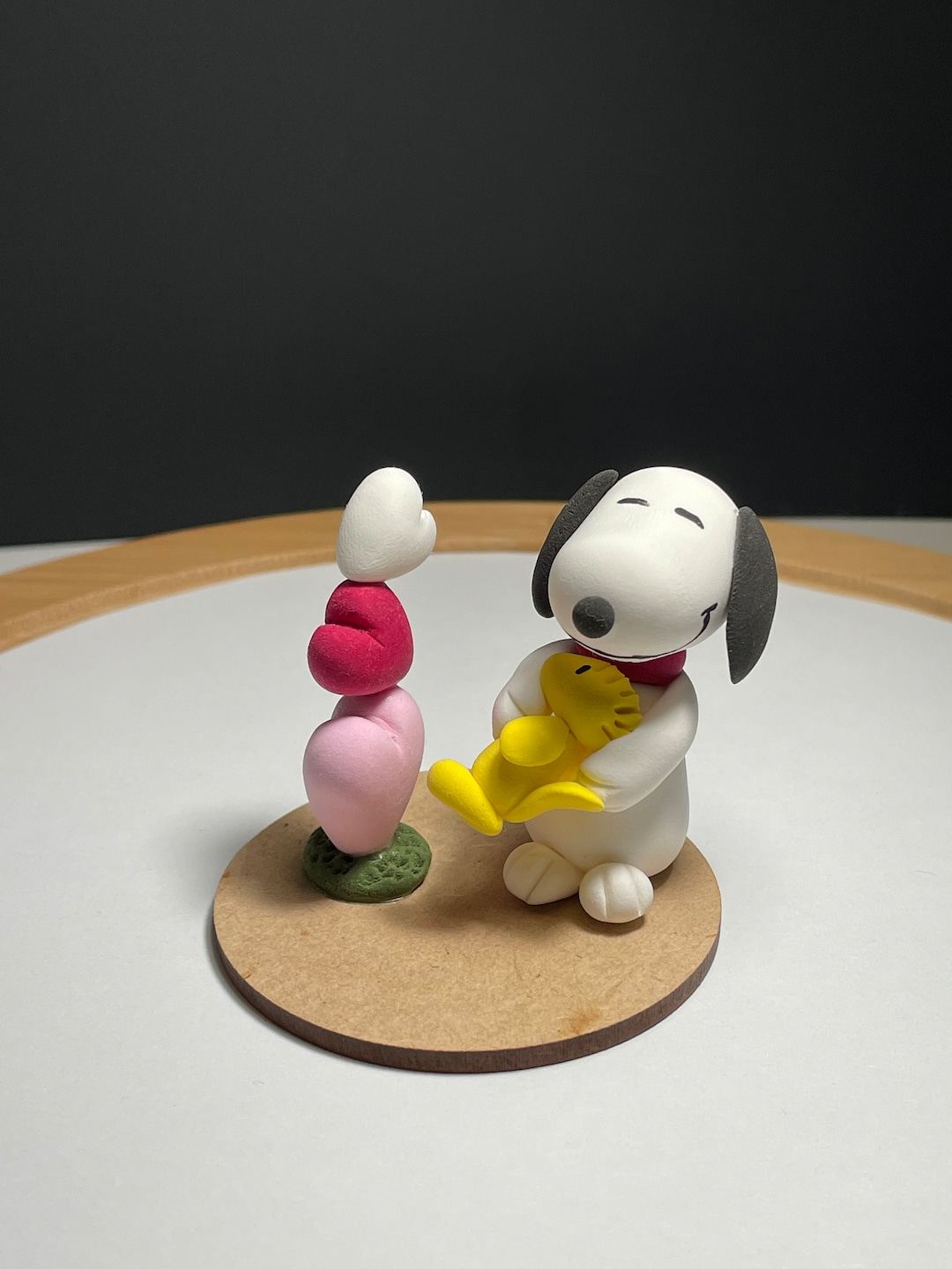 CLAY SNOOPY WOODSTOCK - Handmade Clay Snoopy Hugging Woodstock With ...