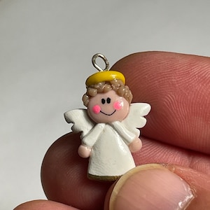 CLAY MINIATURE ANGEL - Handmade Clay Angel Pendant - Cute Clay ...