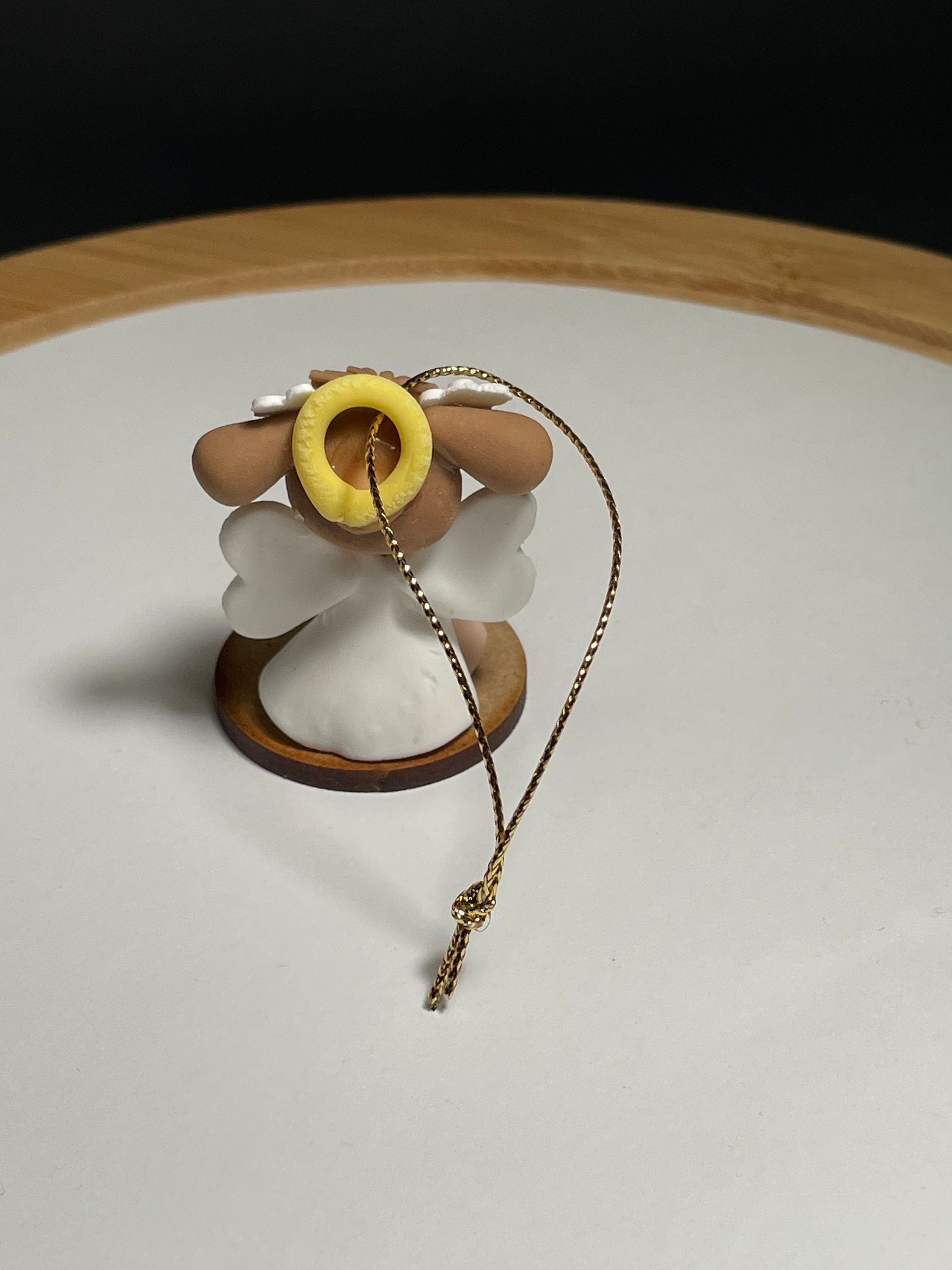 CLAY WHITE ANGEL Handmade Clay White Angel With a White Dove Cute Clay ...