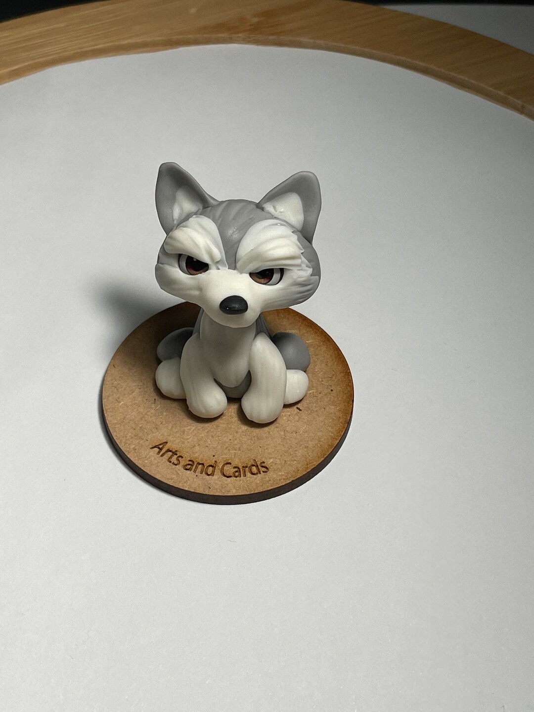 CLAY HUSKY DOG - Unique Clay Grey Husky Dog -handmade Clay Grey Husky ...