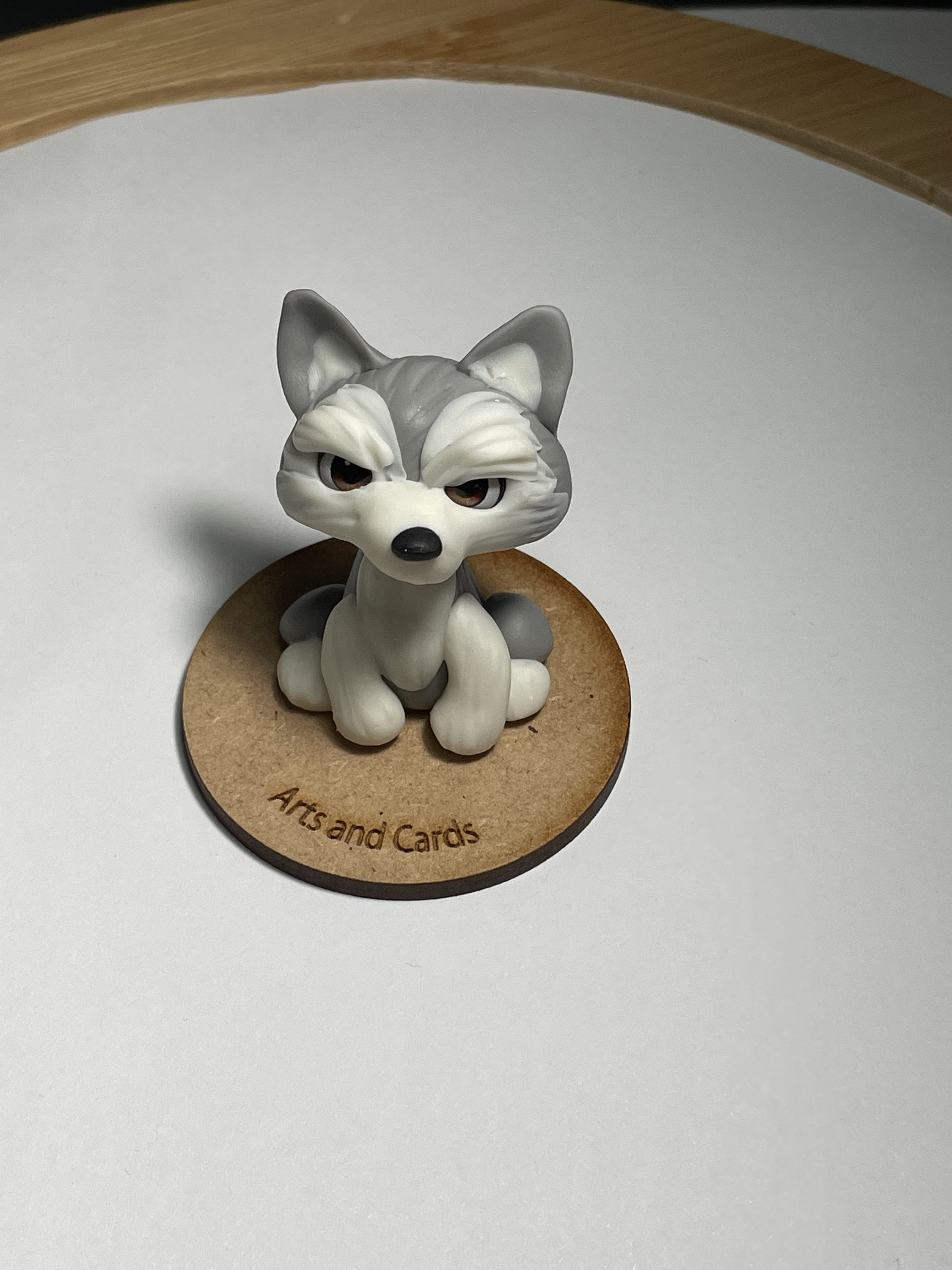 CLAY HUSKY DOG Unique Clay Grey Husky Dog handmade Clay Grey Husky Dog ...
