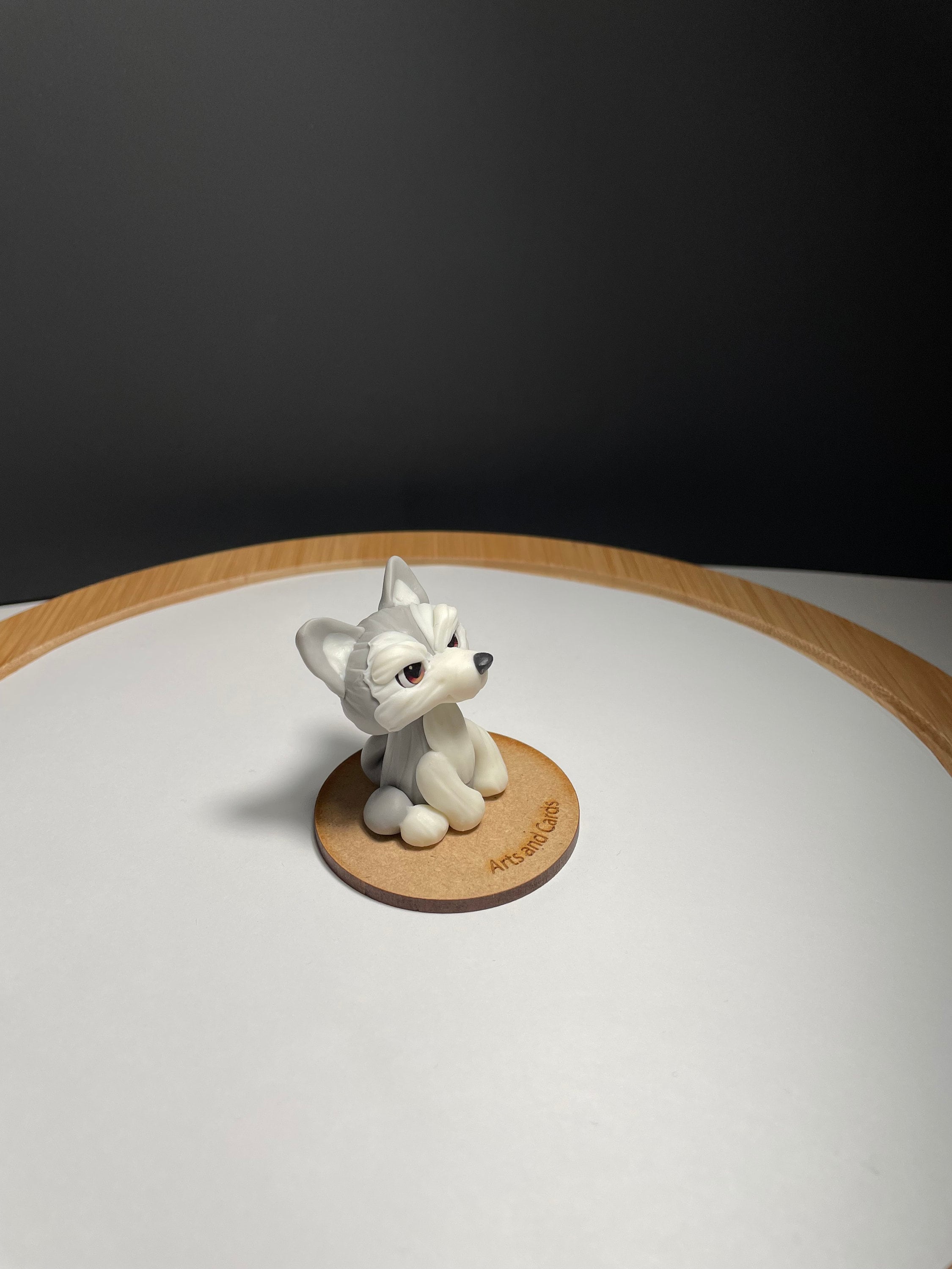 CLAY HUSKY DOG - Unique Clay Grey Husky Dog -handmade Clay Grey Husky ...