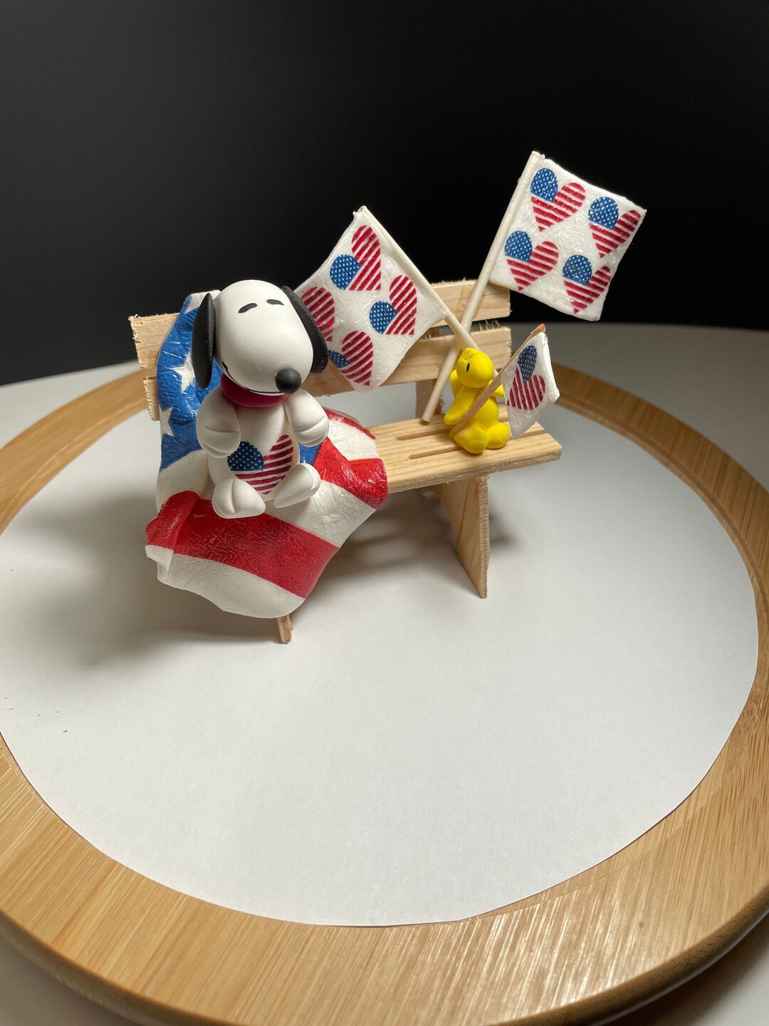 CLAY SNOOPY CELEBRATION- Clay Handmade Snoopy 4th of July - Unique Clay ...