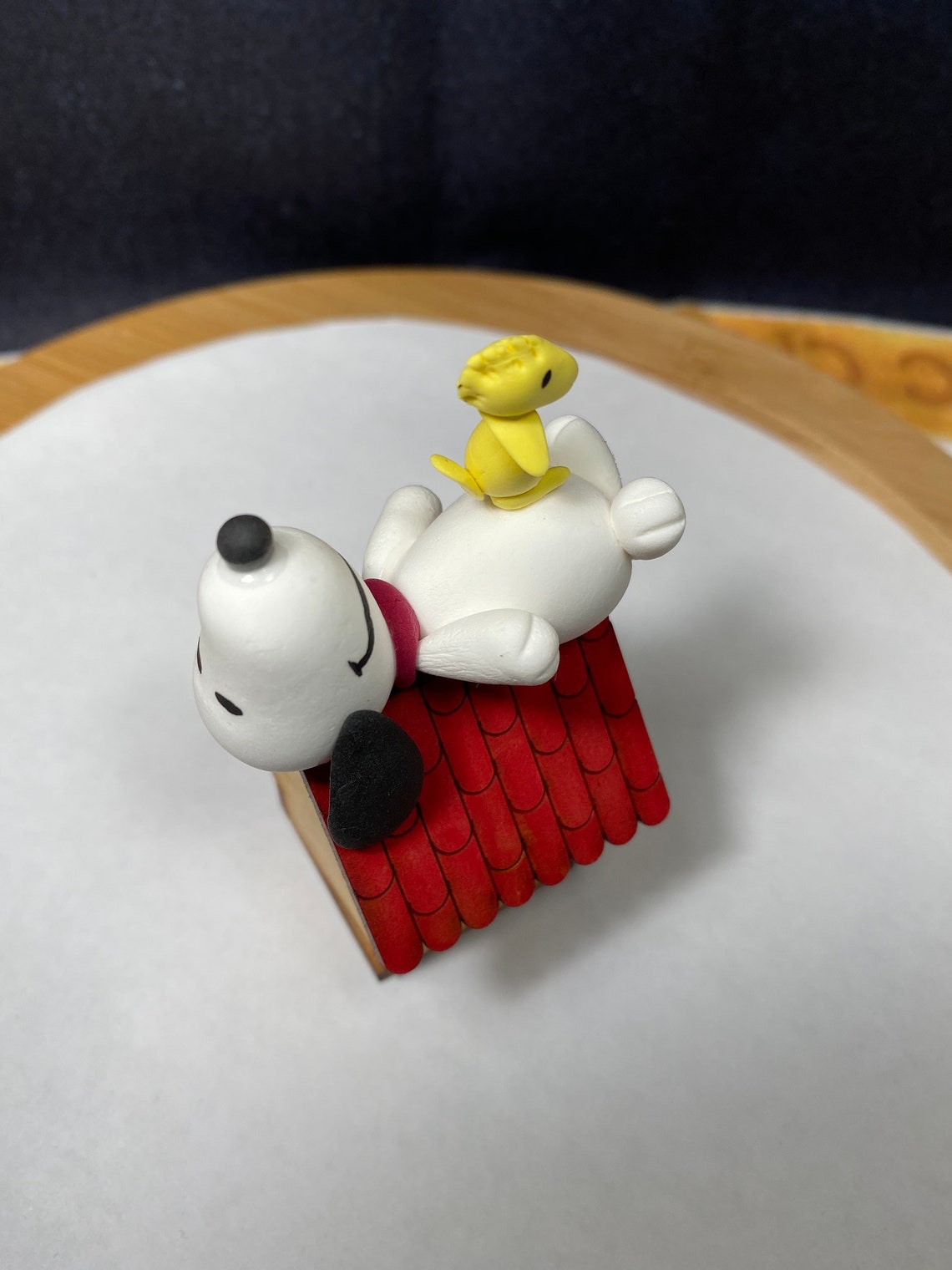 SNOOPY and WOODSTOCK on House Clay Snoopy and Woodstock on - Etsy