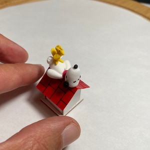 MINIATURE CLAY SNOOPY Handmade Miniature Clay Snoopy Cute Miniature ...