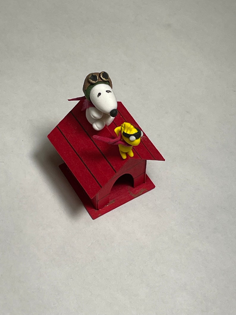 SNOOPY RED BARON Clay Red Baron Snoopy Miniature Snoopy | Etsy