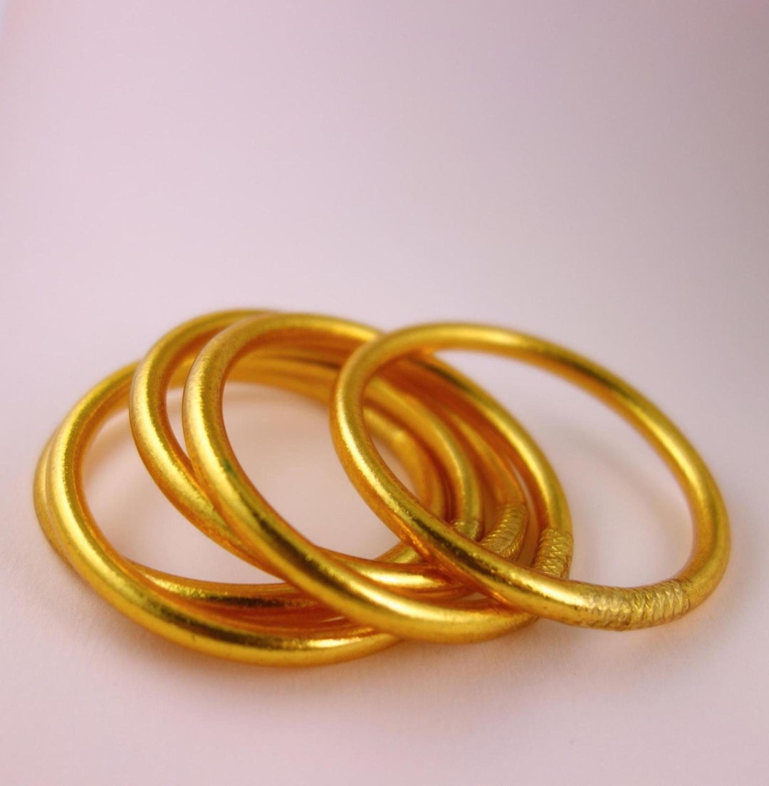 Original Fine Gold Buddhist Bangle Bracelet, Temple Bracelet, Buddhist ...