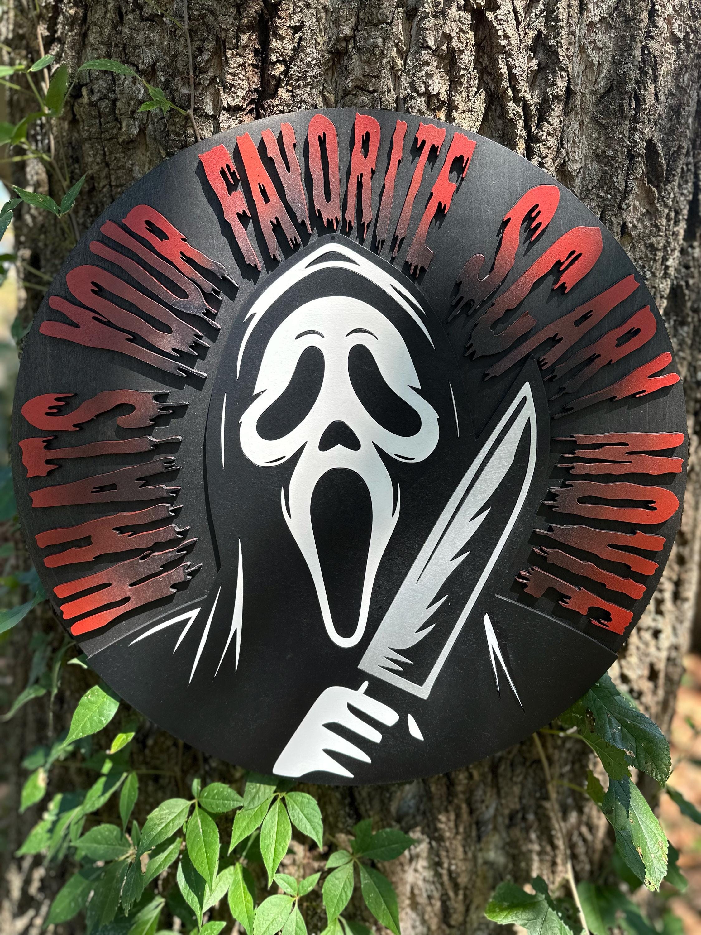 Halloween Horror Movie Characters Door Hangers, Chucky, Michael Myers ...