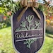 Rustic Farmhouse Welcome Door Sign, Handcrafted Wood & Eucalyptus ...