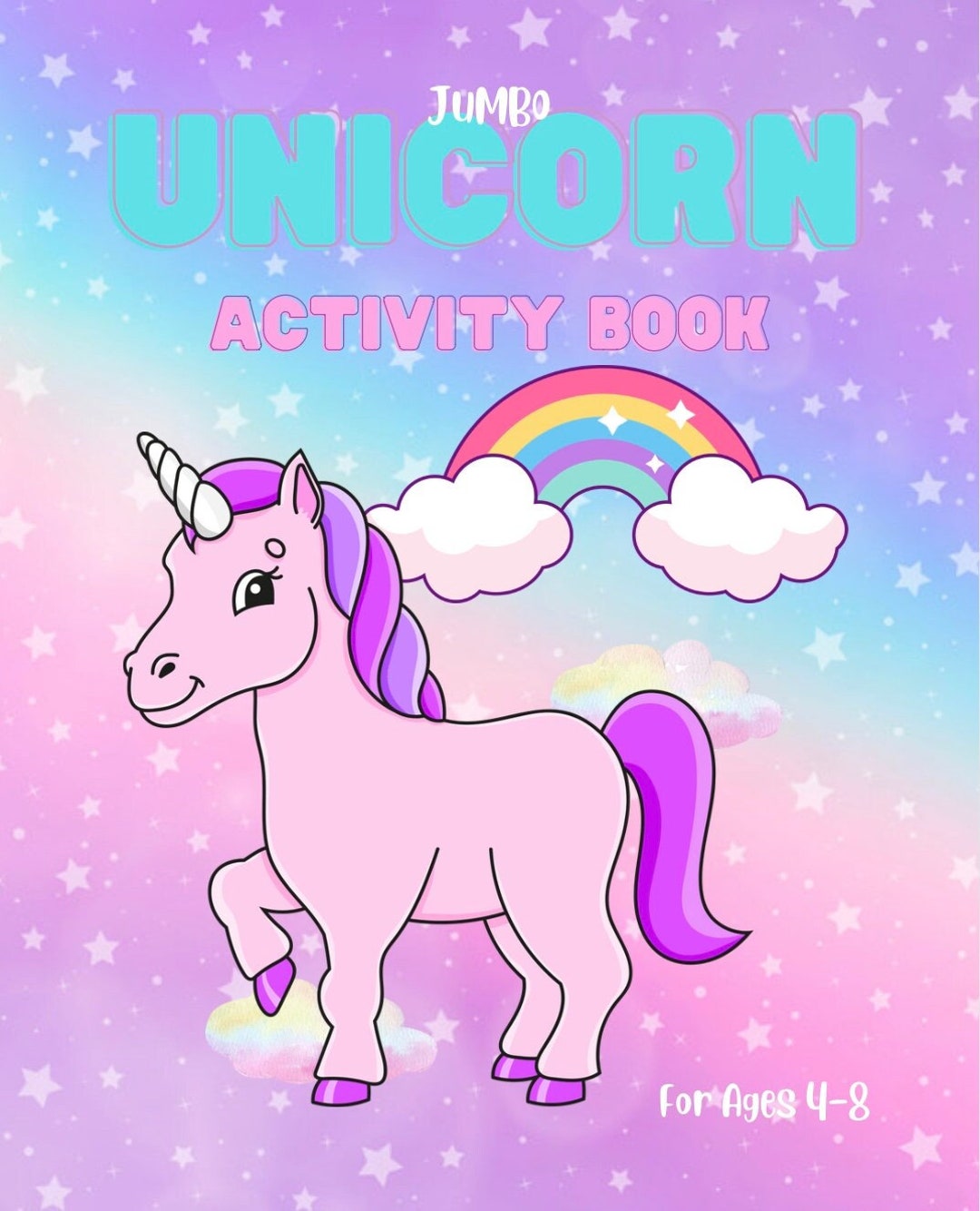 Jumbo Unicorn Activity Book (coloring Book) - Etsy