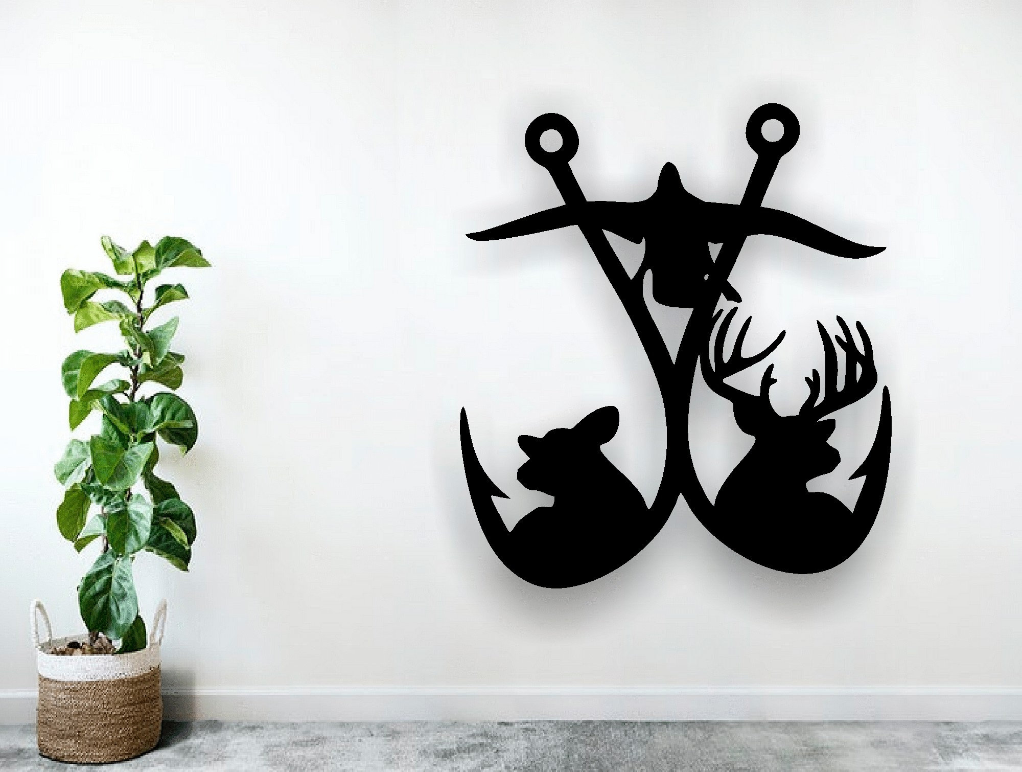 Fish Hook Fisherman Panel Vector Laser Cut Files SVG DXF Home | Etsy