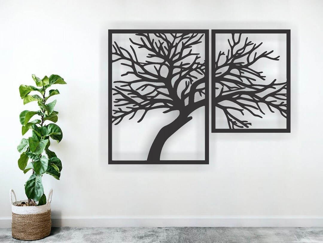 Tree Panel Laser Cut Files SVG DXF, Home Wall Art Decor, Cdr Vector ...