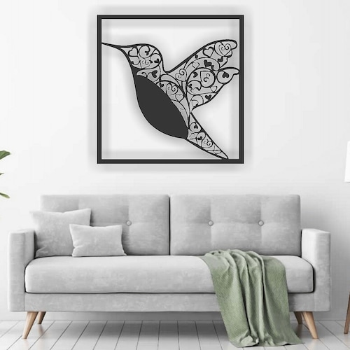 Hummingbird Panel Vector Laser Cut Files SVG DXF Home Wall - Etsy