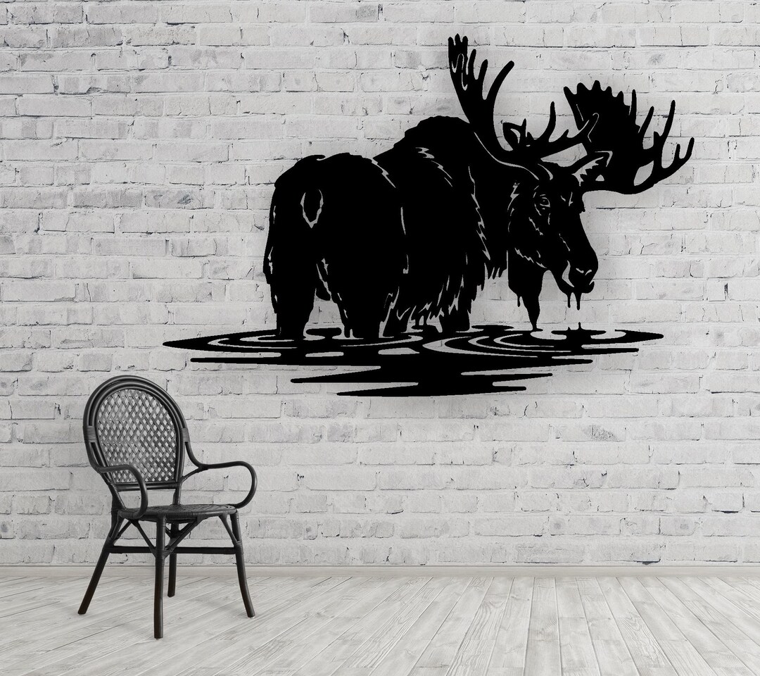 Moose Frame Panel, Vector Laser Cut Files SVG DXF, Home Wall Art Decor ...