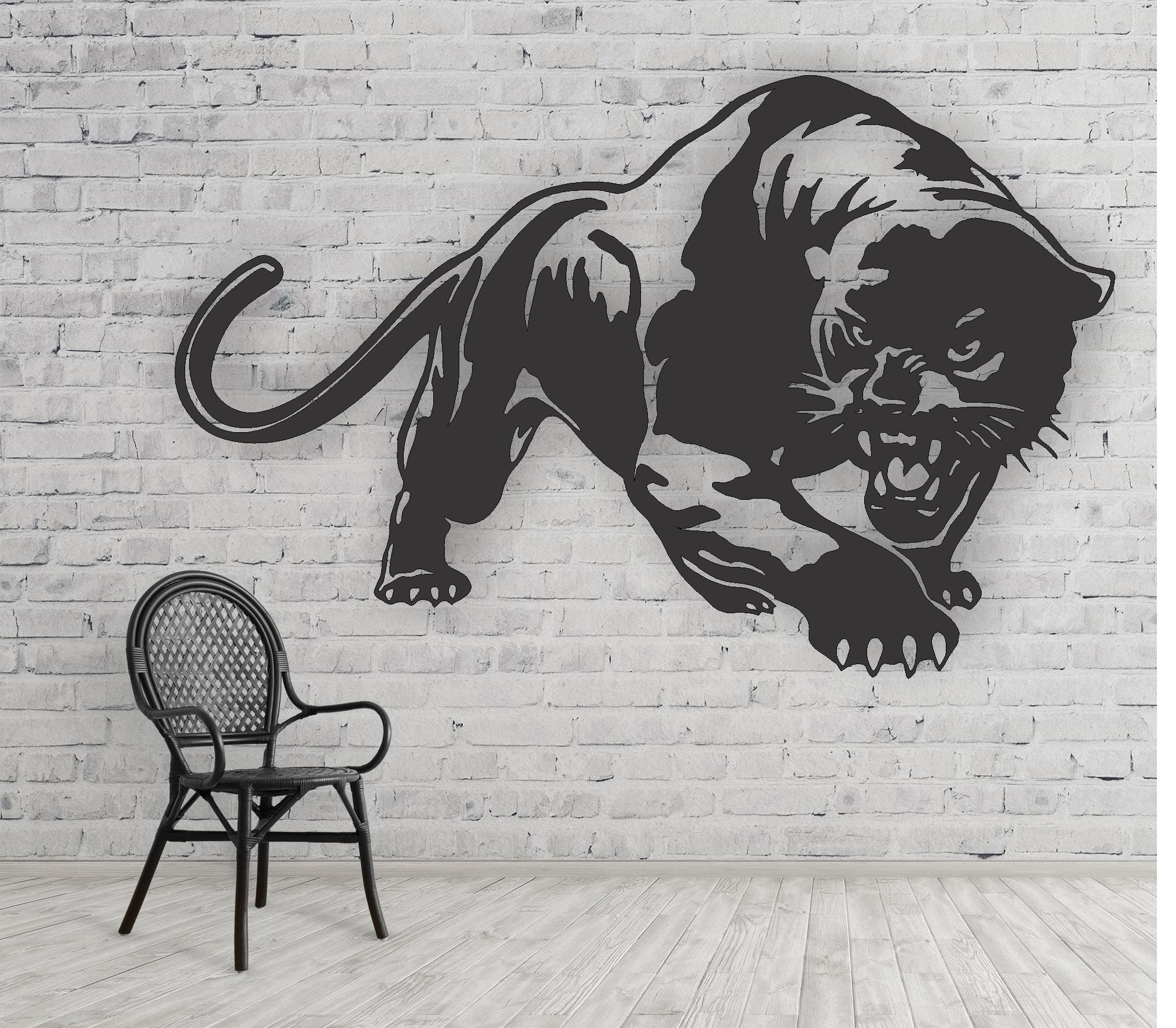 Black Panther Frame Laser Cut Files SVG DXF, Home Wall Art Decor, Cdr ...