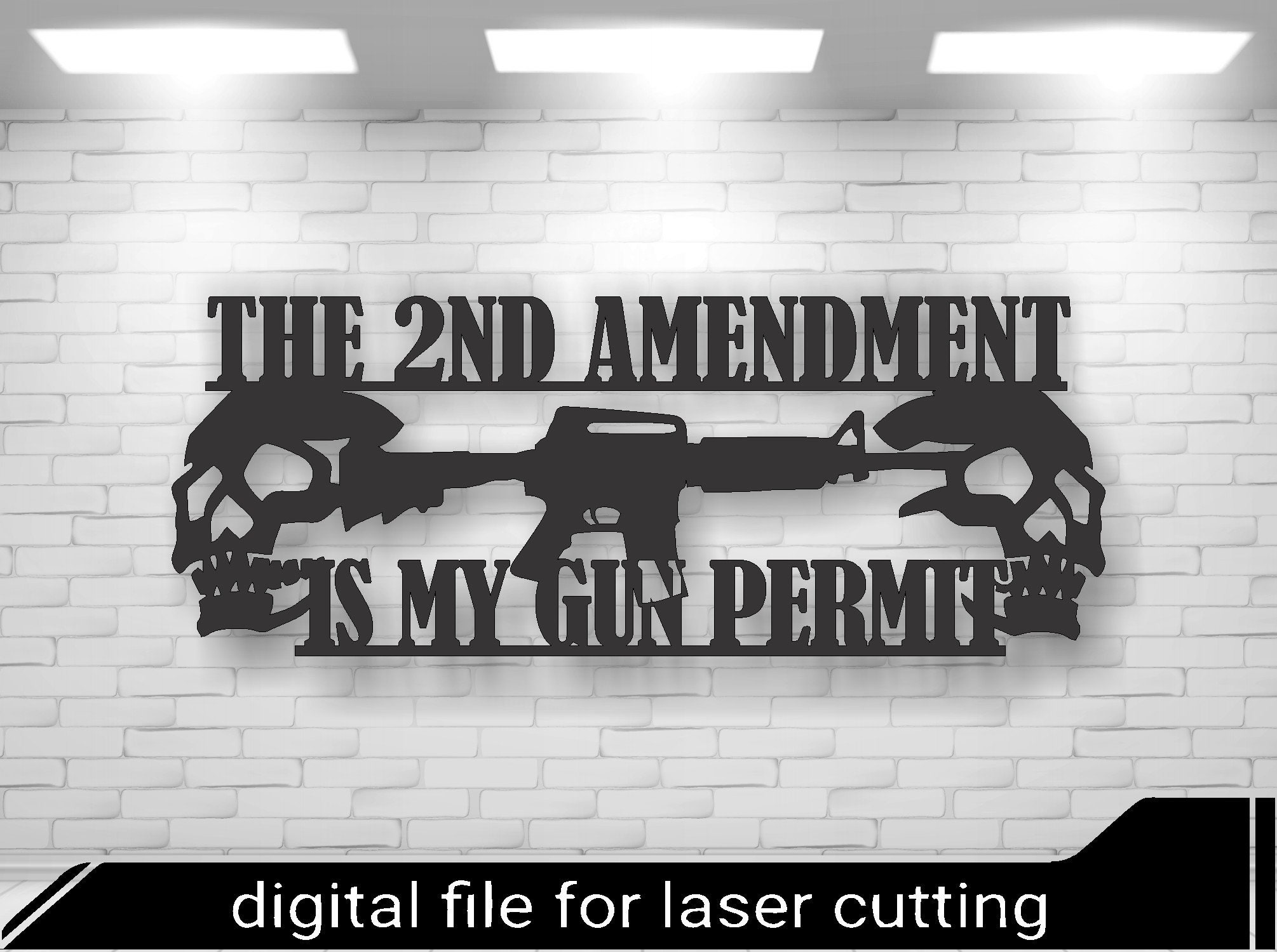2nd Amendment Gun Laser Cut Files SVG DXF Home Wall Art - Etsy UK