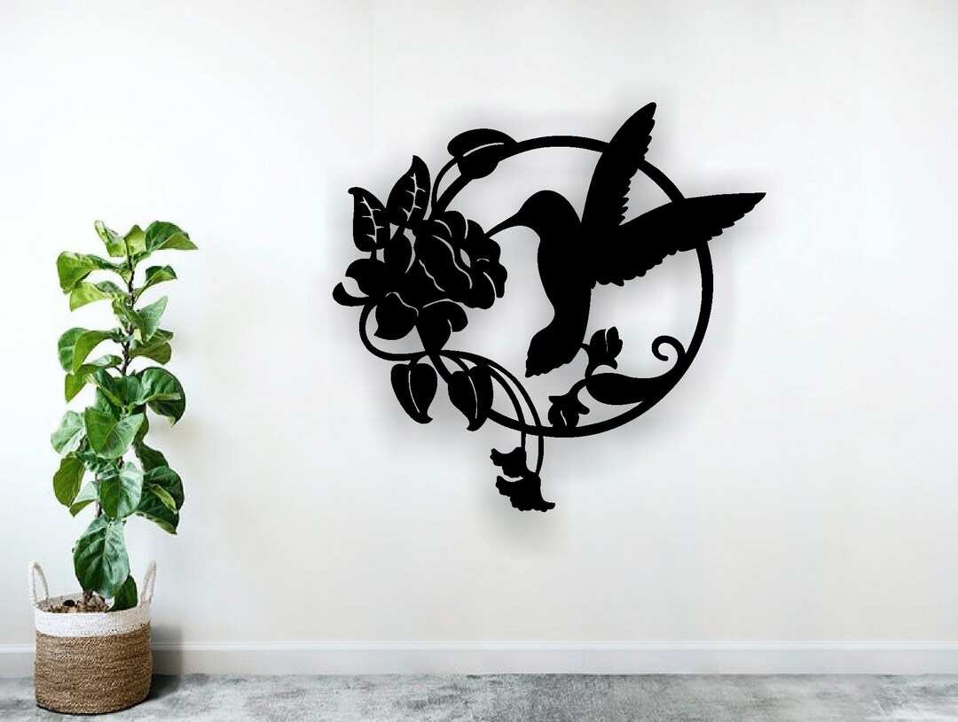 Hummingbird Panel Vector Laser Cut Files SVG DXF, Home Wall Art Decor ...