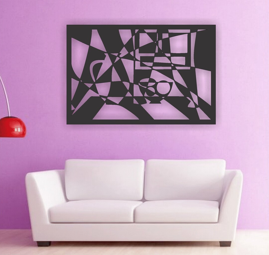 Abstract Picasso Laser Cut Files Svg Dxf Home Wall Art Decor Etsy