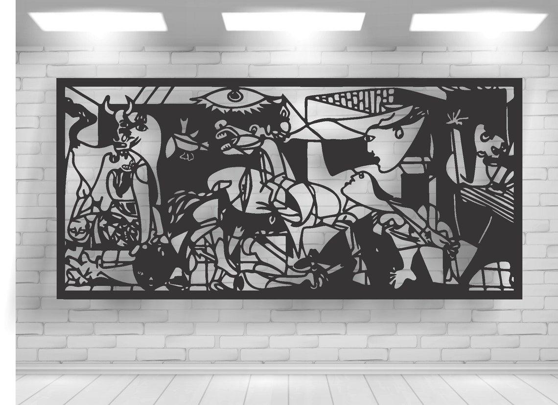 Abstract Guernica Picasso Laser Cut Files SVG DXF Home Wall | Etsy