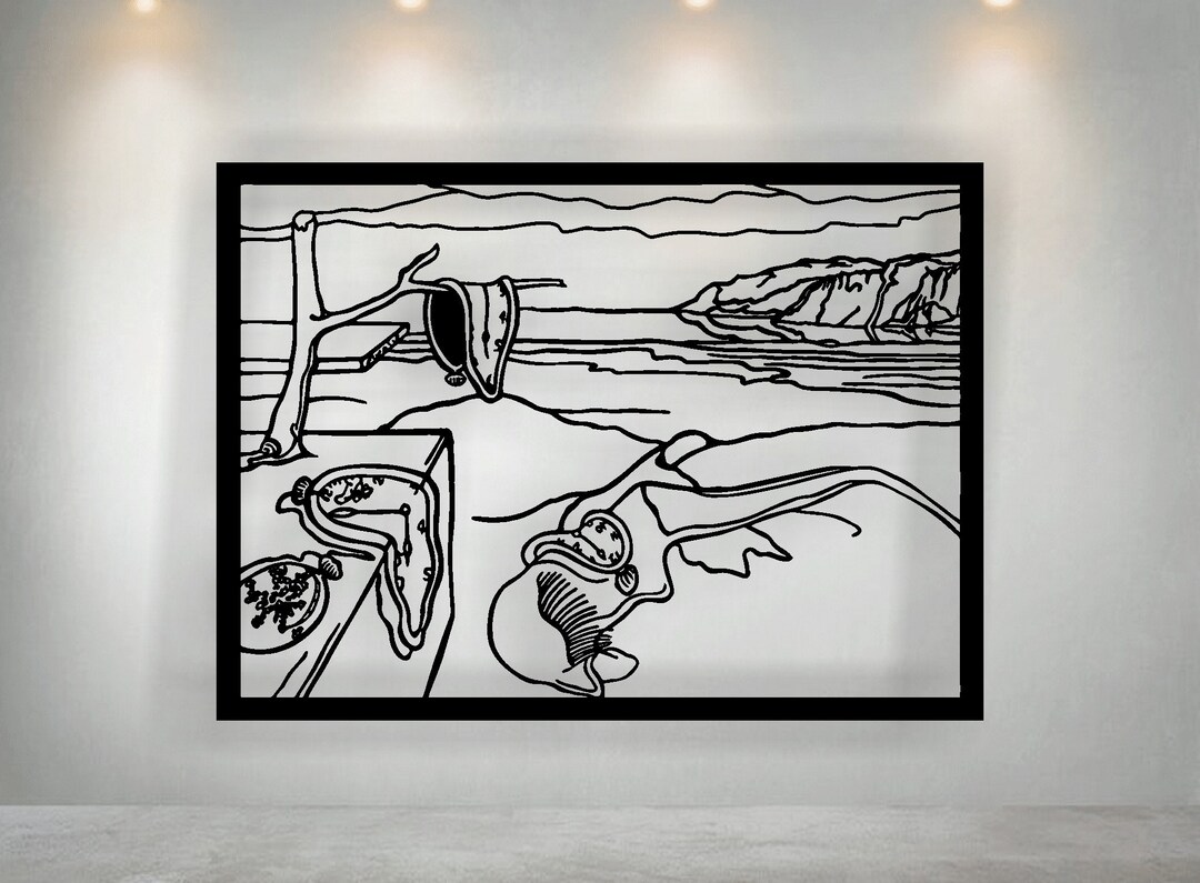 Salvador Dali Laser Cut Files SVG DXF, Home Wall Art Decor, Cdr Vector ...