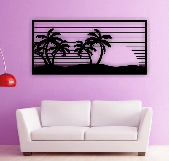 Sunset Laser Cut Files SVG DXF Home Wall Art Decor Cdr | Etsy