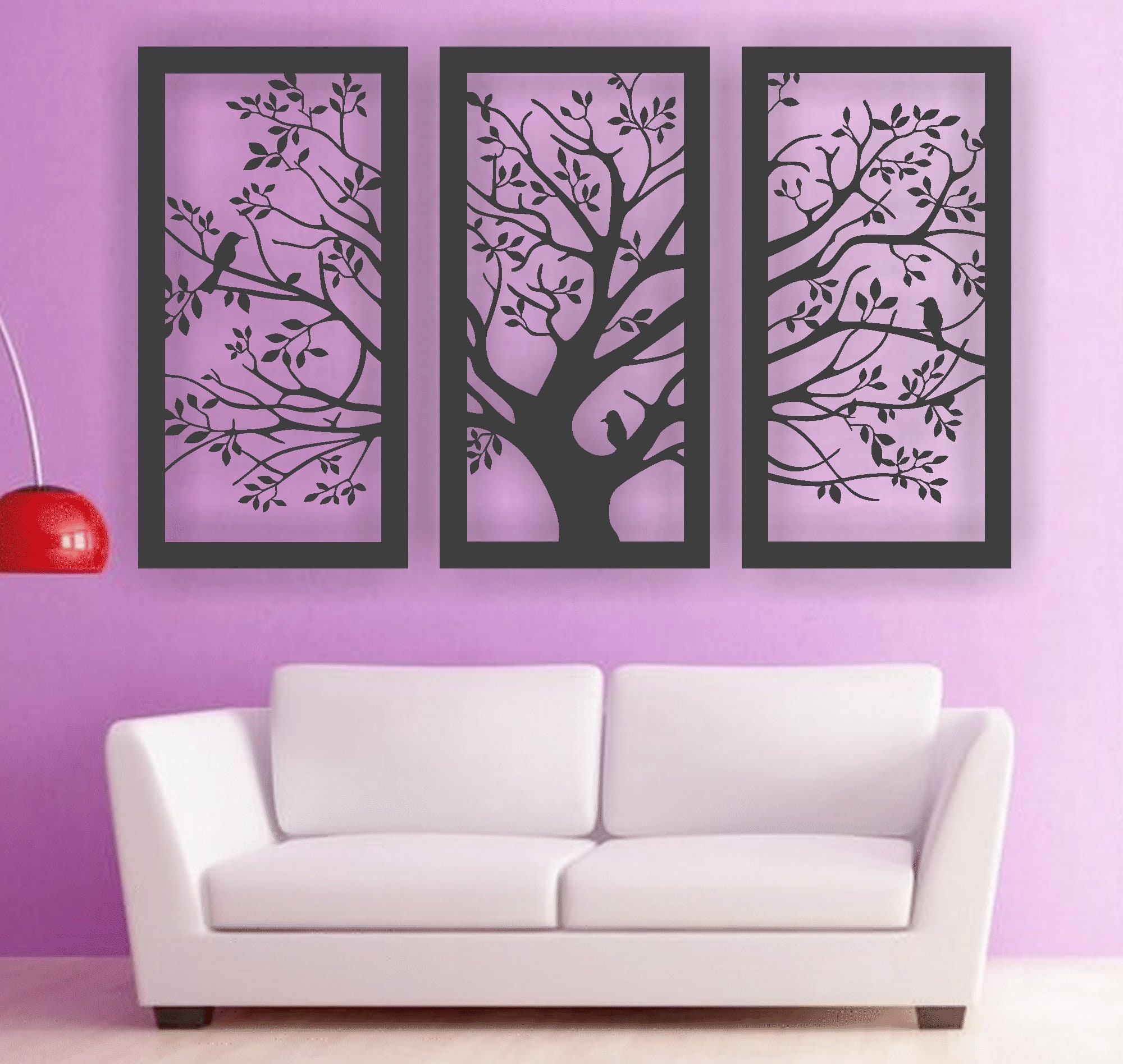 Tree wall decor Laser cut files SVG DXF home wall art decor | Etsy