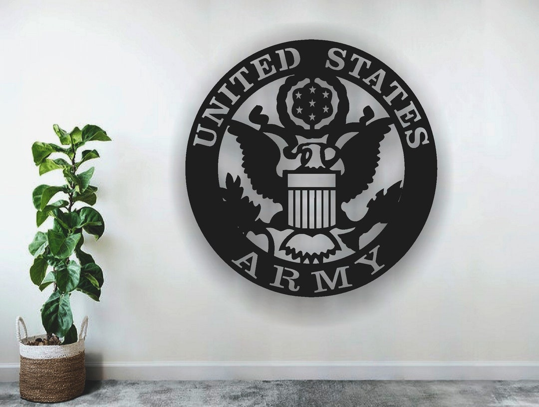 US ARMY Ready to Cut Panel Vector Laser Cut Files SVG Dxf, Home Wall ...