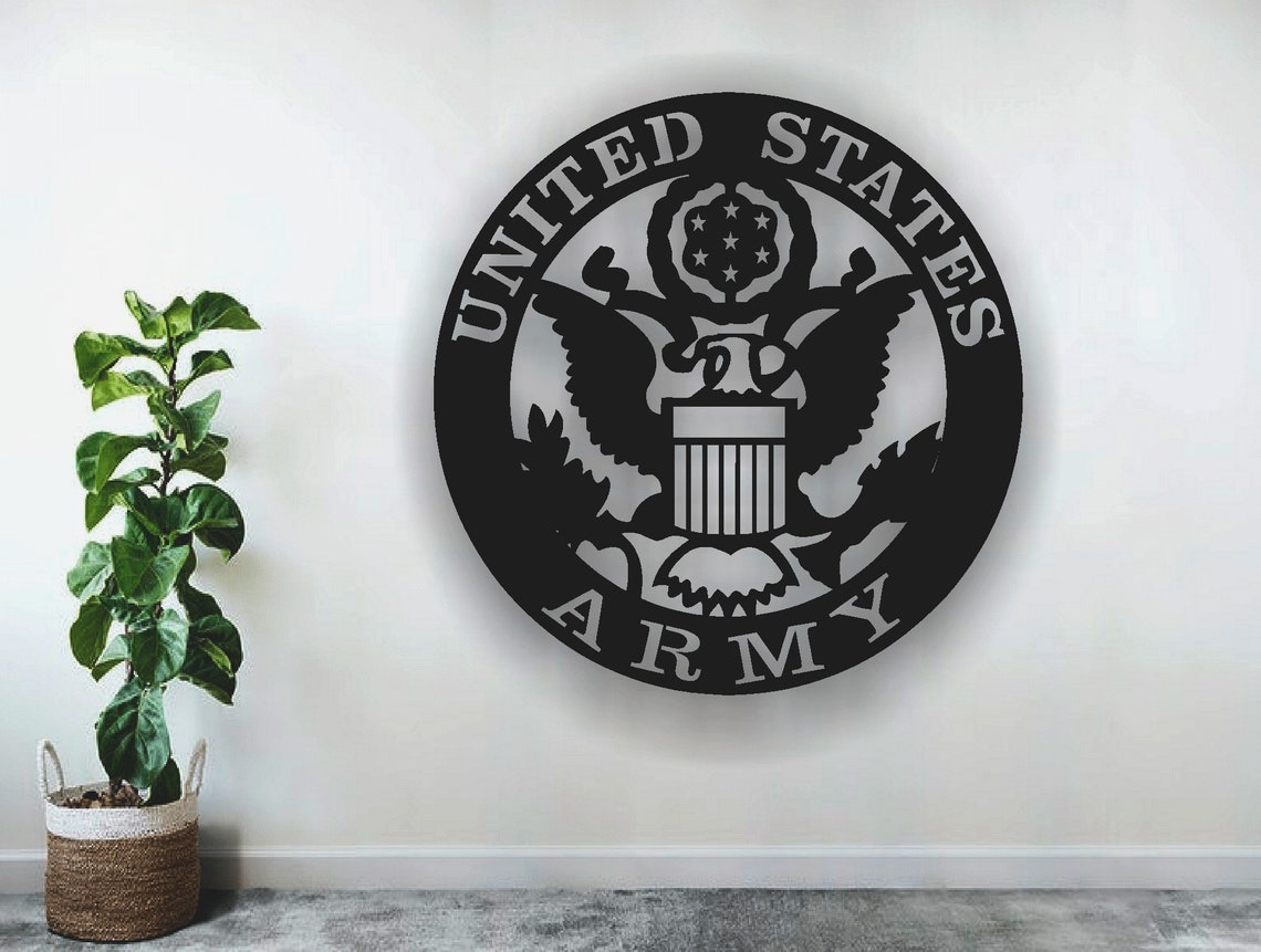 US ARMY Ready to Cut Panel Vector Laser Cut Files SVG Dxf, Home Wall ...