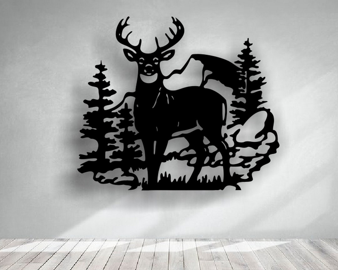 Deer Painel Vector Laser Cut Files SVG DXF, Home Wall Art Decor, Cdr ...