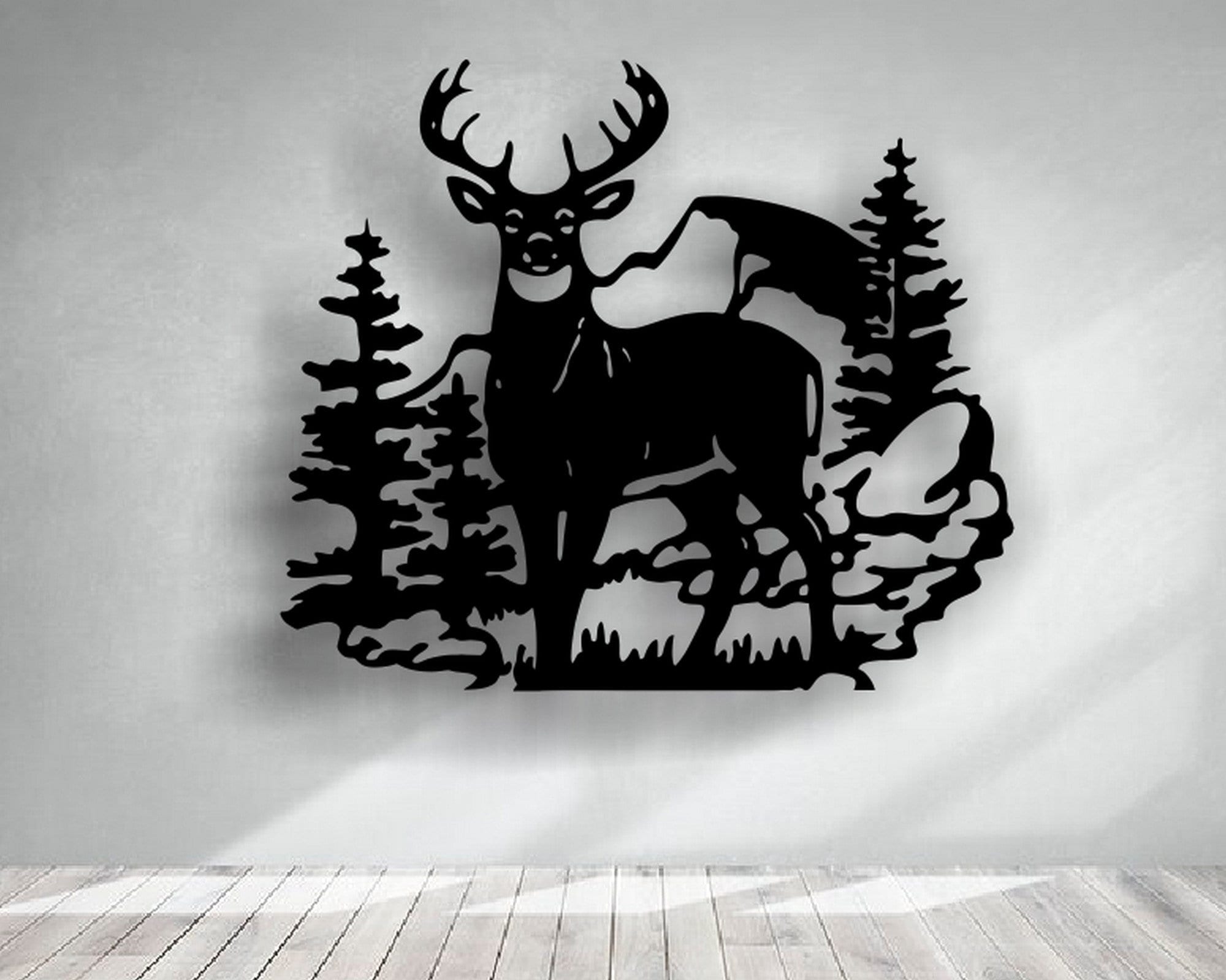 Deer painel vector Laser cut files SVG DXF home wall art | Etsy