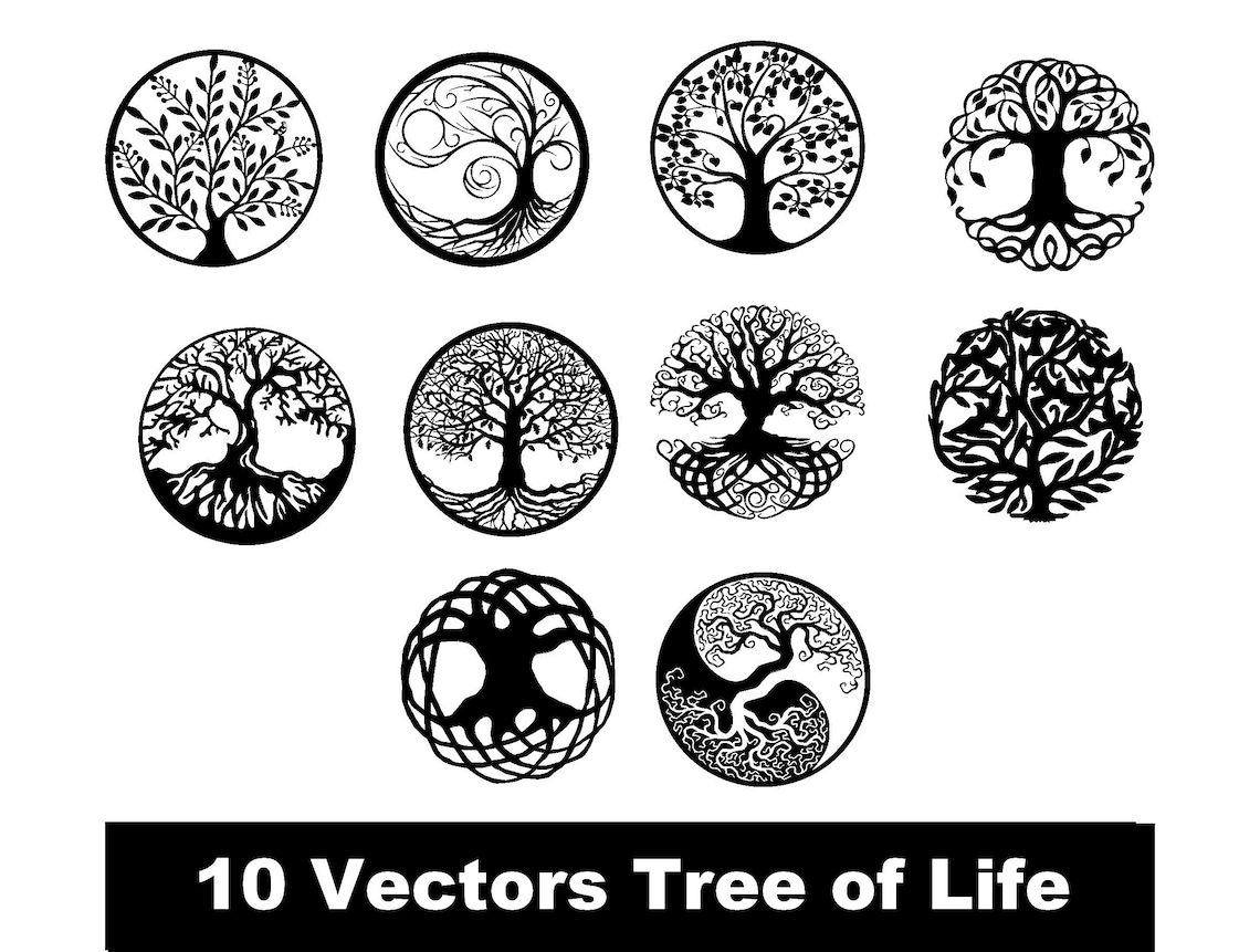 Tree of Life Panel vector Laser cut files SVG DXF home wall | Etsy