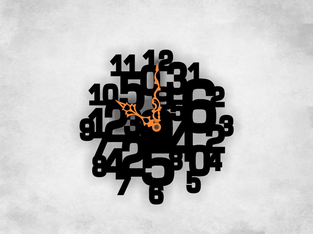 Clock. Full Numbers Laser Cut Files SVG DXF Home Wall Art - Etsy