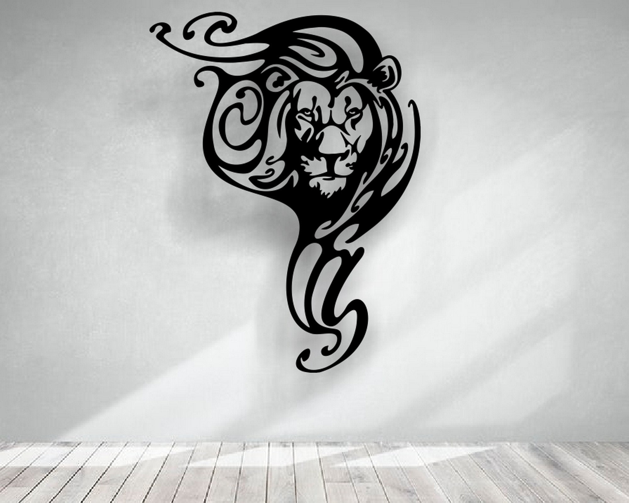 Lion panel frame vector Laser cut files SVG DXF home wall | Etsy