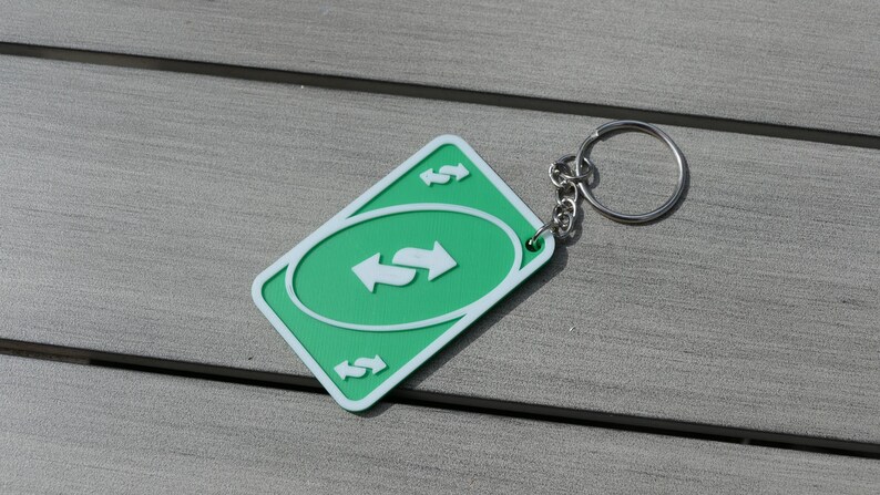 UNO Reverse Card Keyring / Bag Charm - 3D Printed - Etsy UK