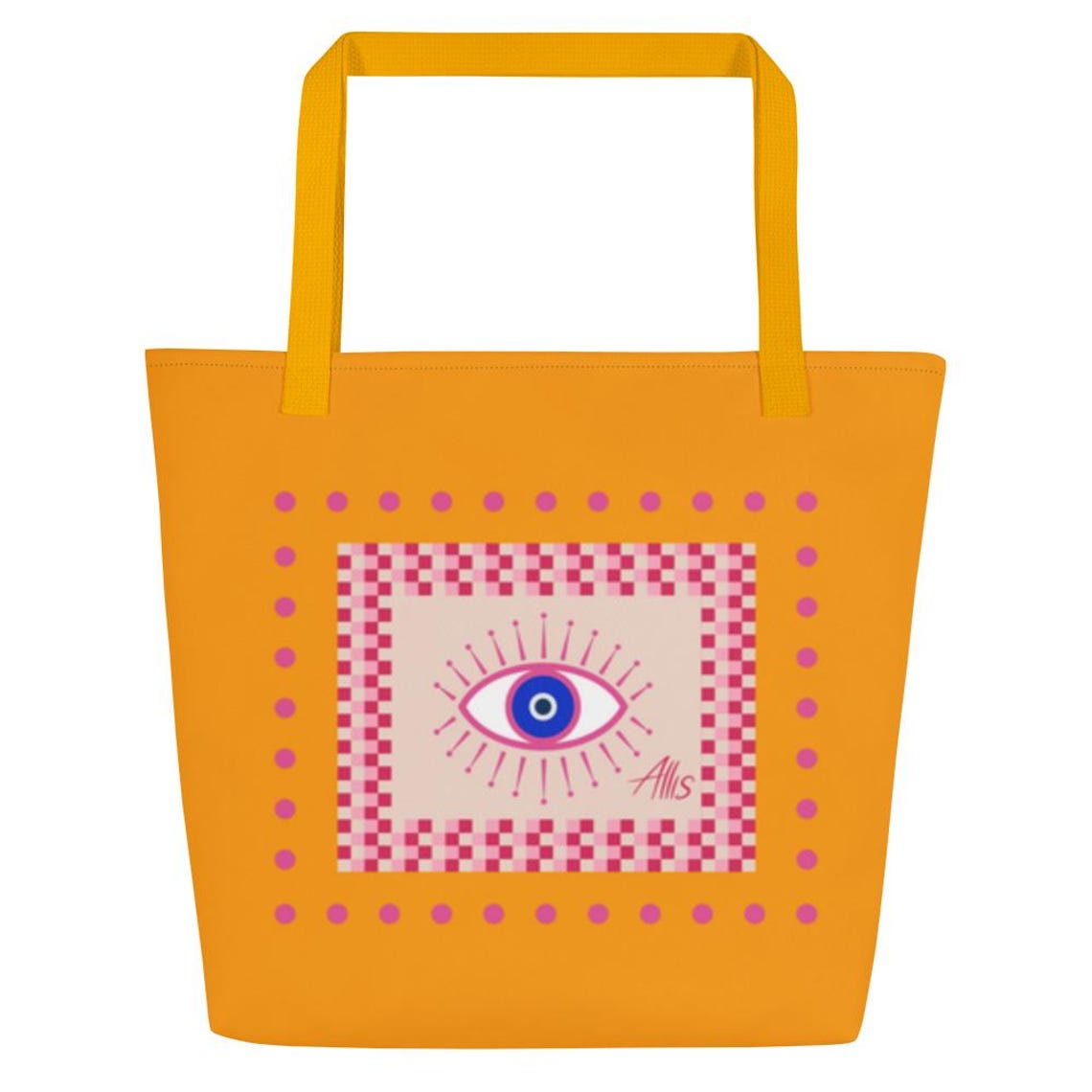 Evil Eye Print Shopping Bag | Versatile Shoulder Tote | Good Luck for ...