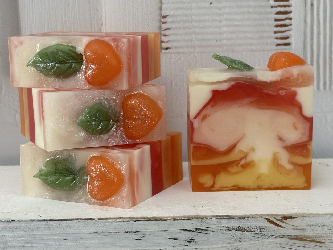 Goat Milk Homemade Soap Bar, Peaches & Cream Artisan Soap, Fragrant ...